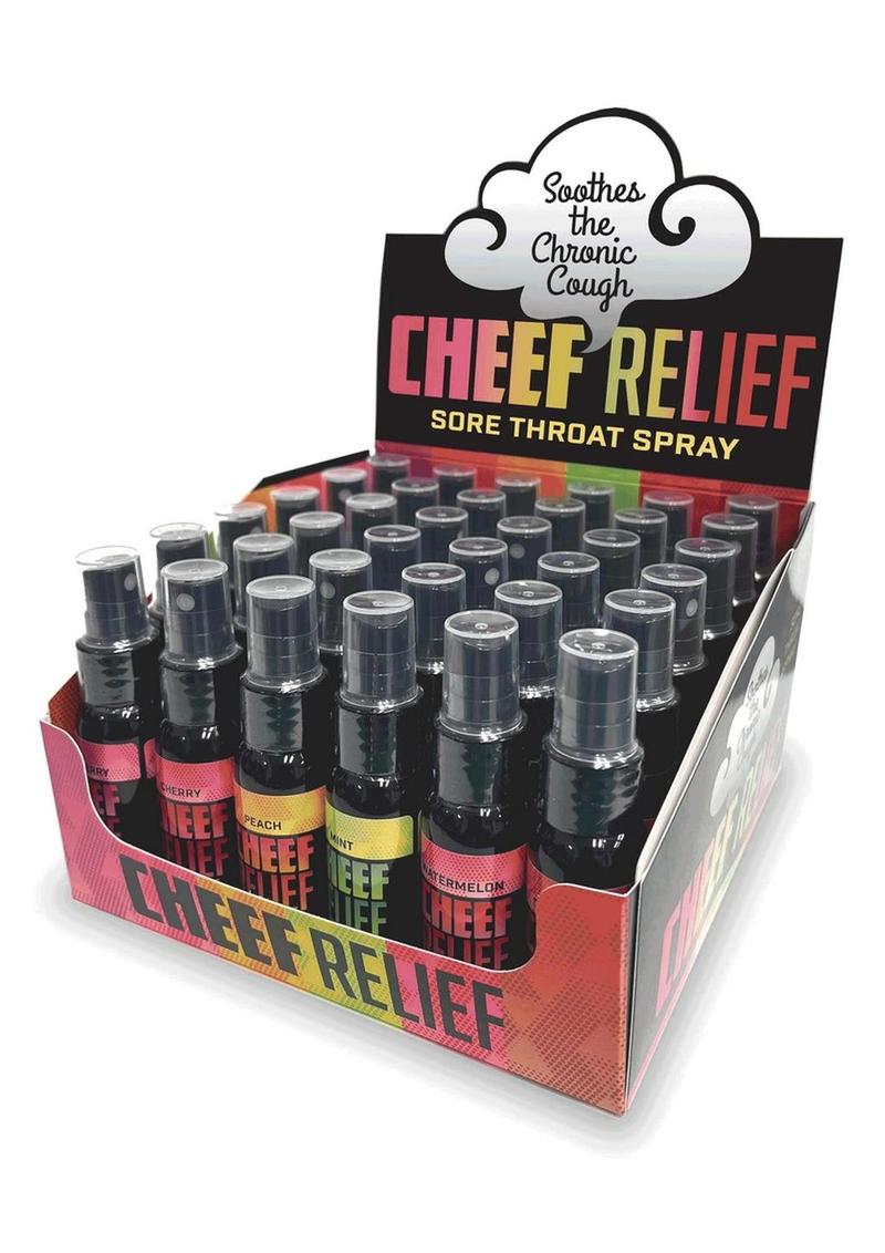 Cheef Relief Soothing Throat Spray (36 per Display) - Assorted Flavors ...